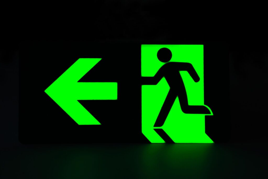 High-Quality Photoluminescent Exit Signs | Glowinking